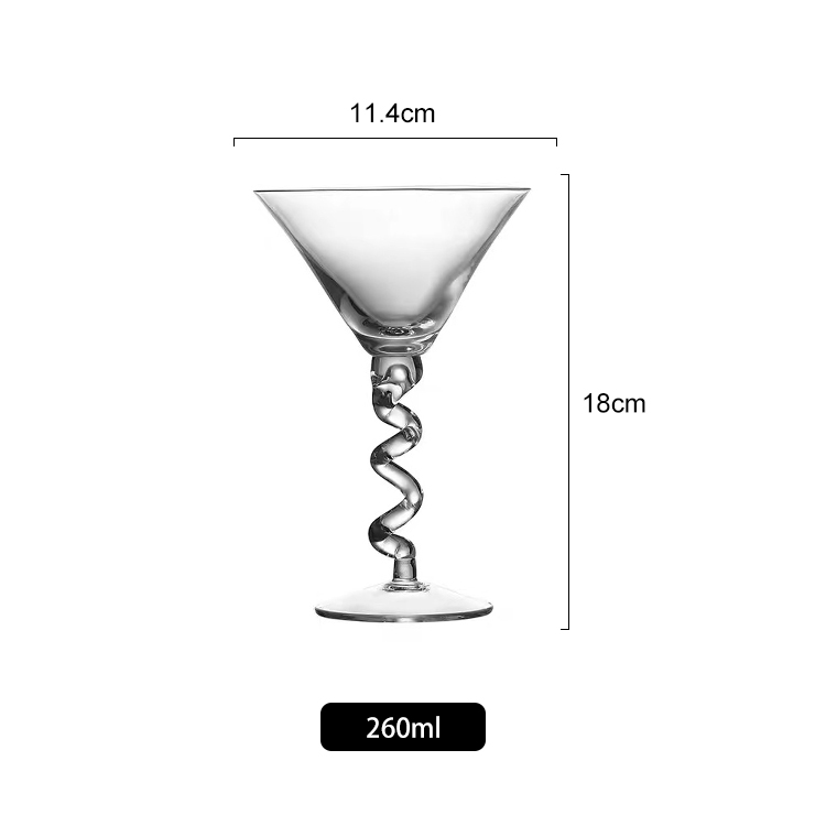 Fancy thread creative martini cocktail glass