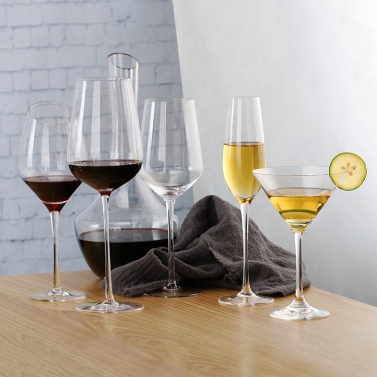 Traditional handmade crystal cocktail glass